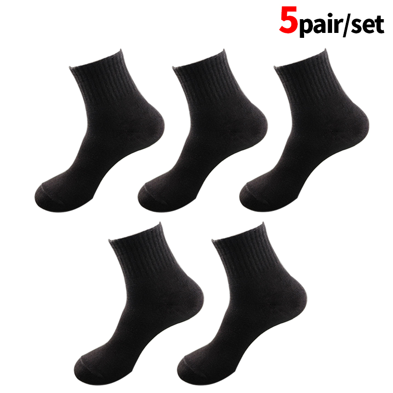 5pair Women and Man Socks Breathable Ankle Socks Solid Color Short ...