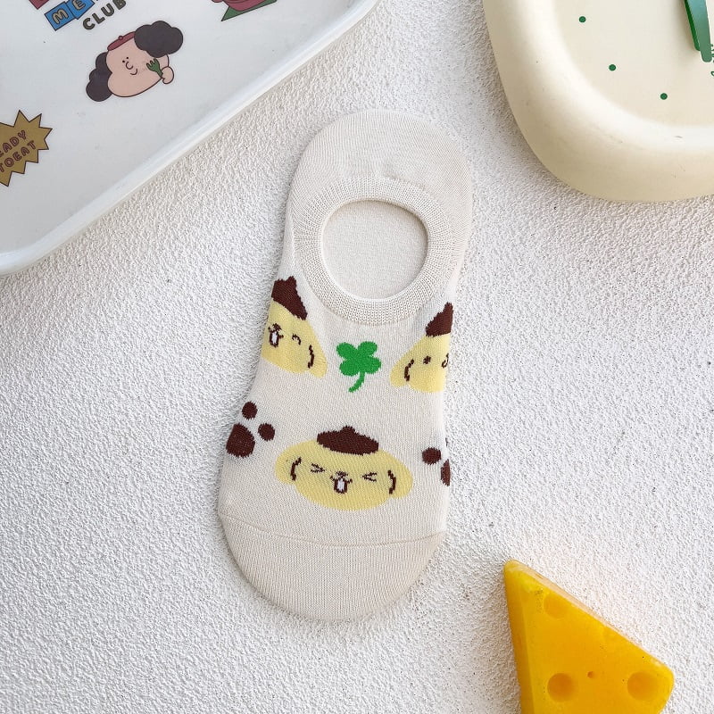 5pairs Cartoon Women Socks Sanrio Kawaii Hello Kitty Kuromi Cinnamoroll ...