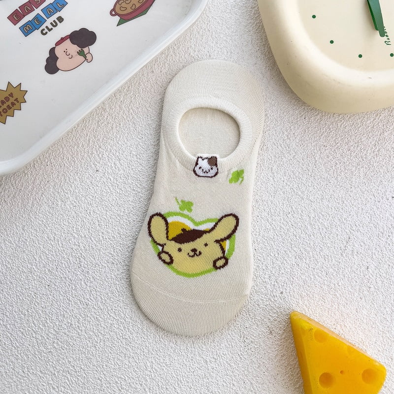 5pairs Cartoon Women Socks Sanrio Kawaii Hello Kitty Kuromi Cinnamoroll ...