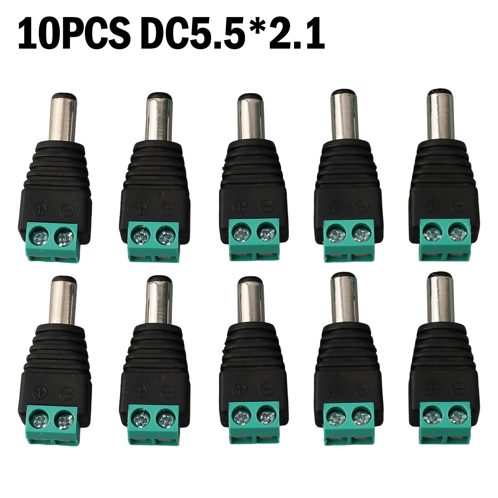 5pairs DC 12V 24V Male Female Connectors 2.1*5.5mm Power Plug Adapter ...