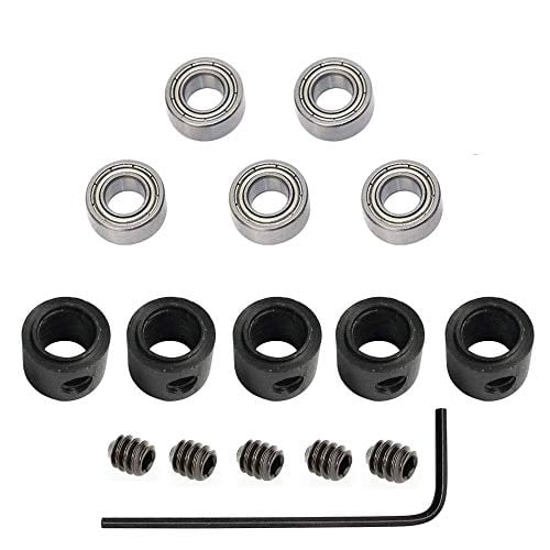 5pc 1/4 inch The Shank with Bearings Accessory Kit Ball Bearing for ...
