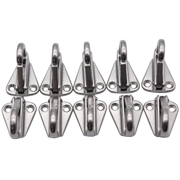 5pc/10pcs Stainless Steel Fending Hooks Spring Hook Snap Attach Rope ...