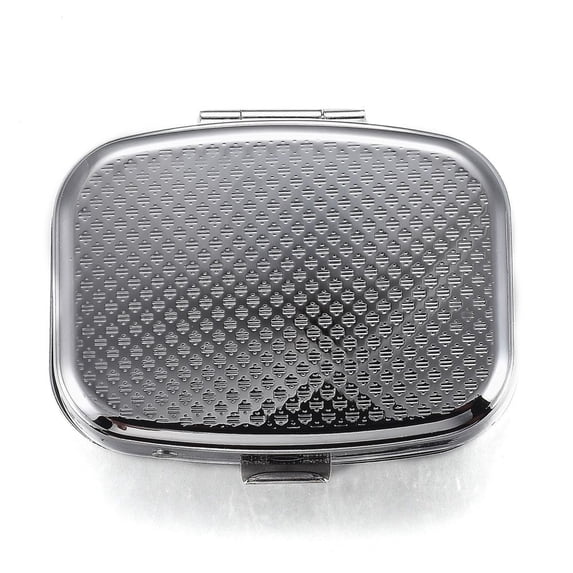 5pc 2 Compartmennts Iron Pill Box Travel Medicine Boxes with Mirror ...