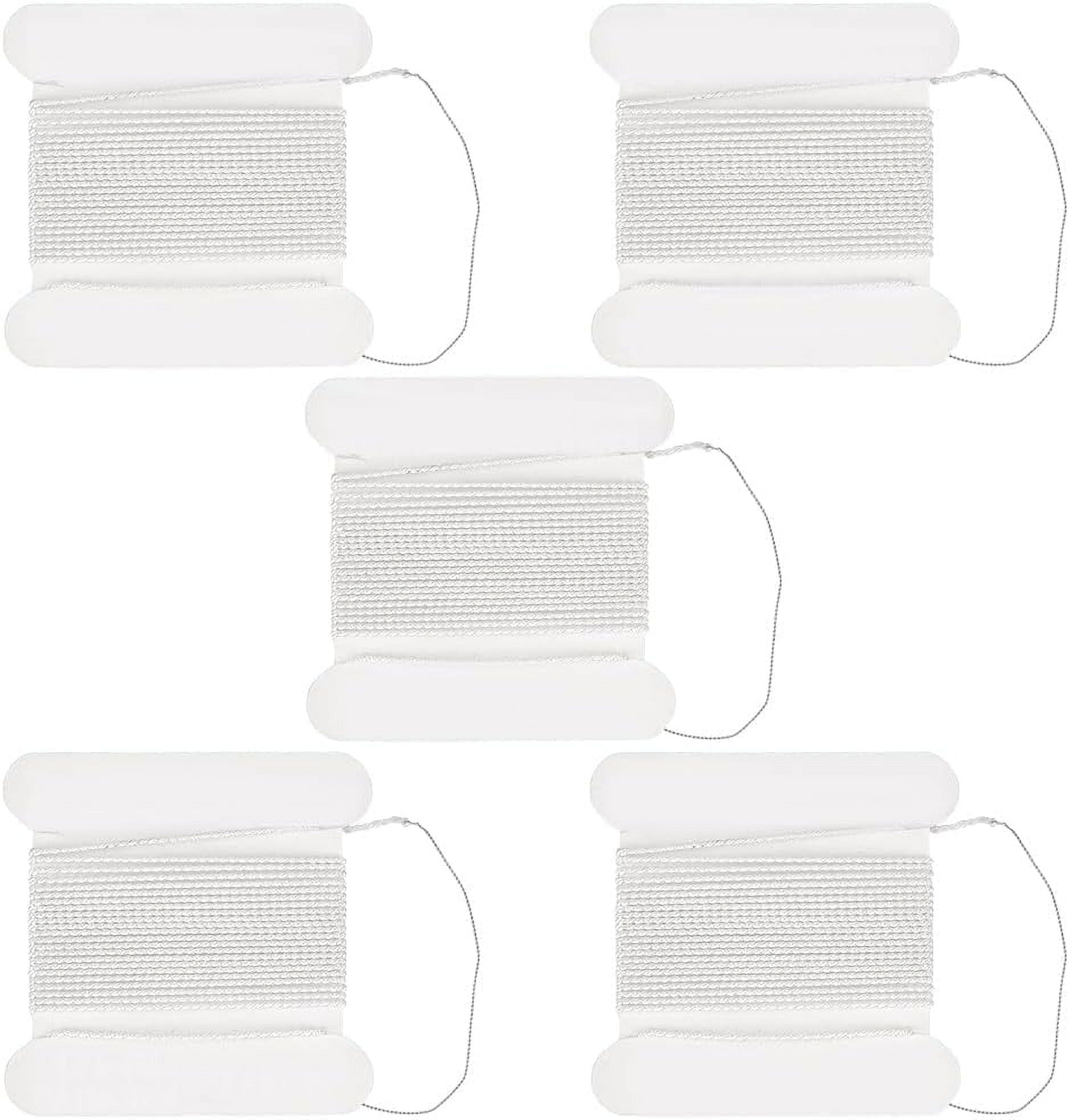 5pc 5Pcs 2m x 0.7mm Silk Beading Thread Pure Silk Bead Cord with Card ...