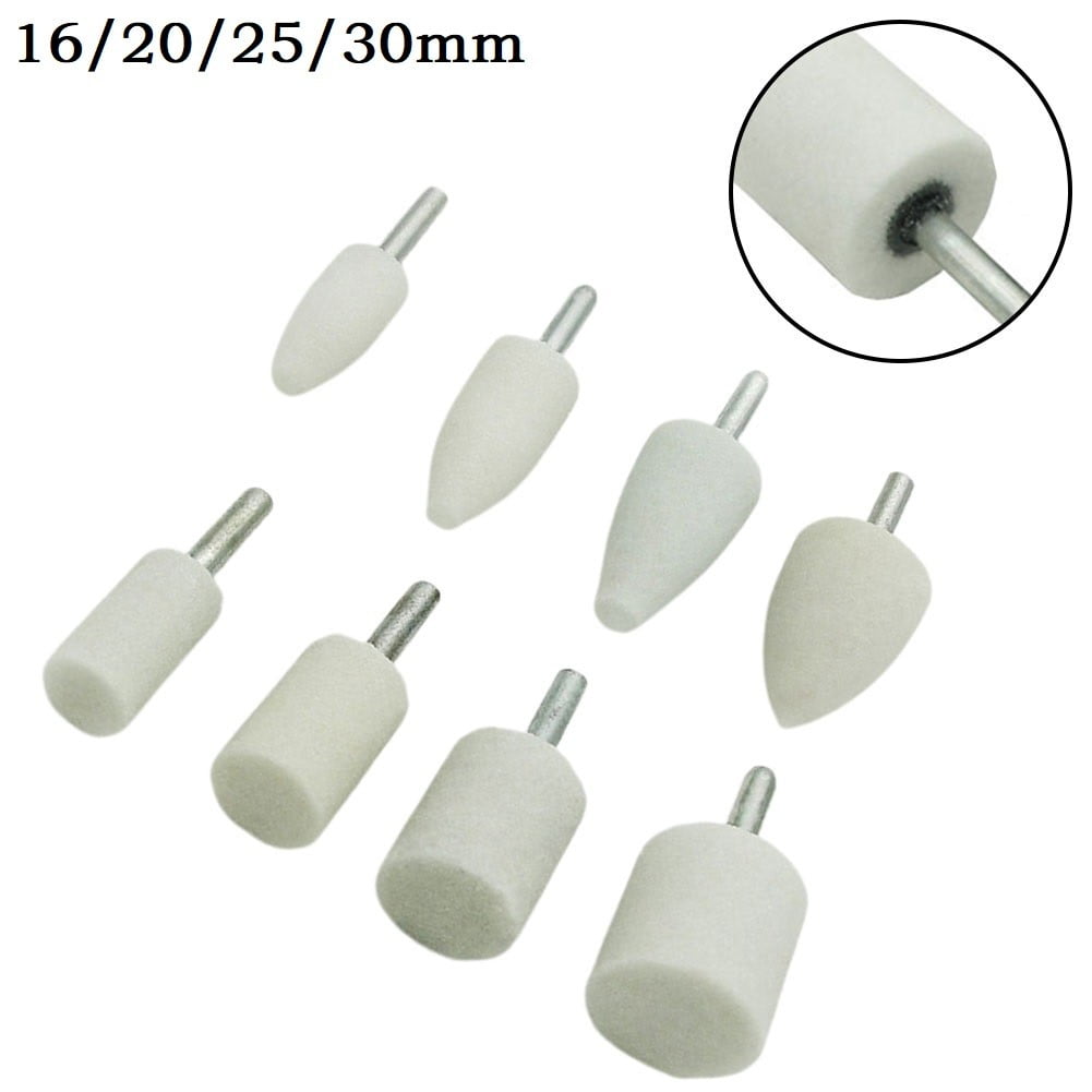5pc 6mm Shank Abrasive Mounted Stone Cylindrical/Conical Rotary Tool ...