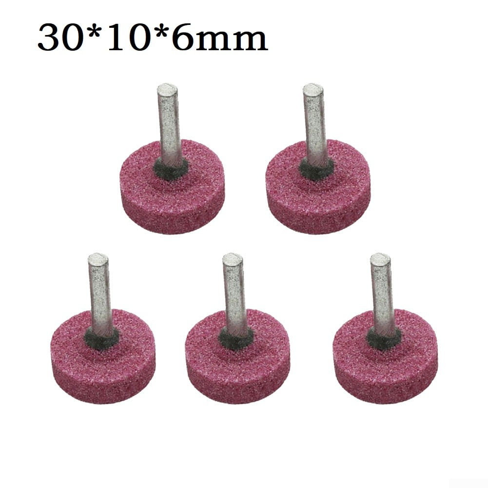 5pc 6mm Shank Abrasive Mounted Stone Flat shape For Rotary Tool ...