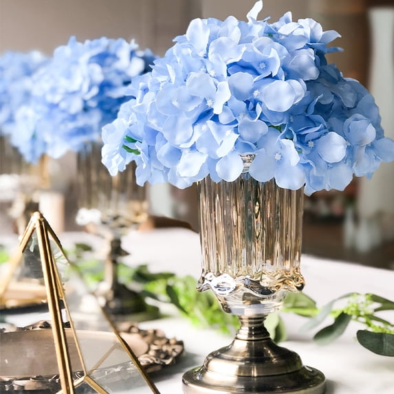 5pc Artificial Hydrangea Flower Heads - Silk Fake Faux Hydrangea for ...