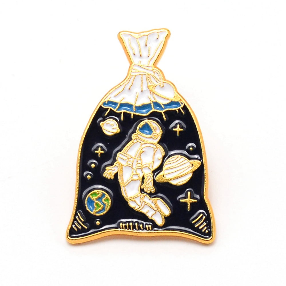 5pc Bag with Astronaut Cartoon Enamel Pin Zinc Alloy Enamel Brooch for ...