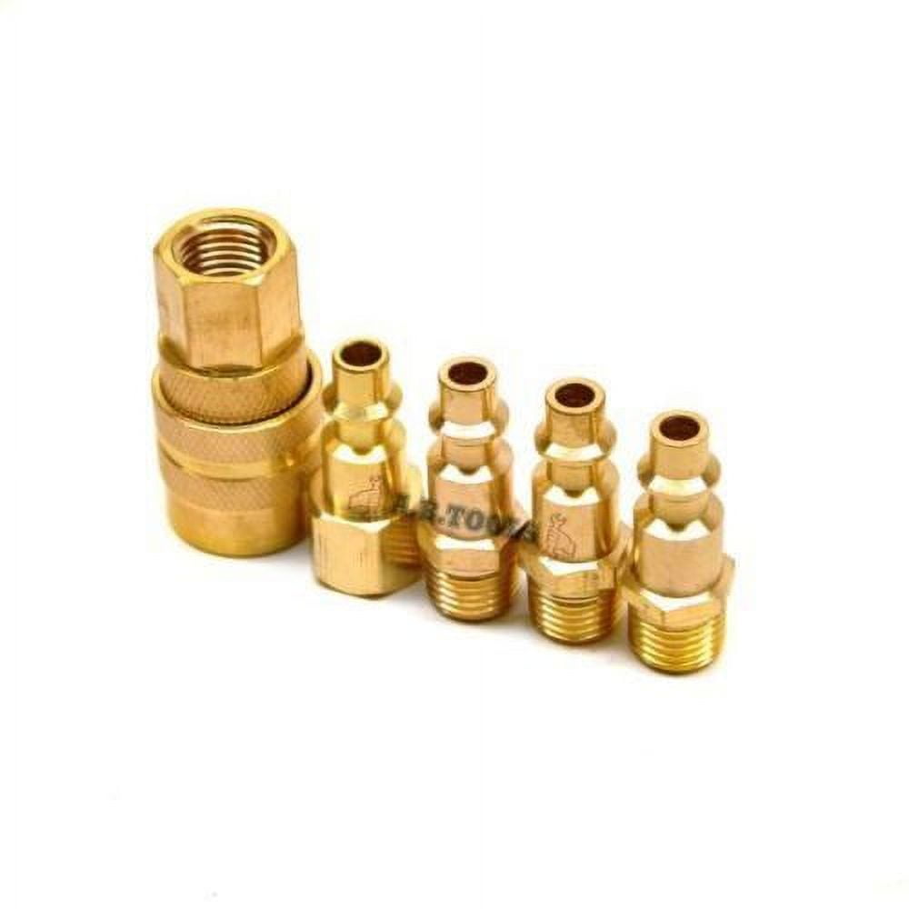 5pc Brass Air Quick Release Coupler Fittings Air Line End Connector ...