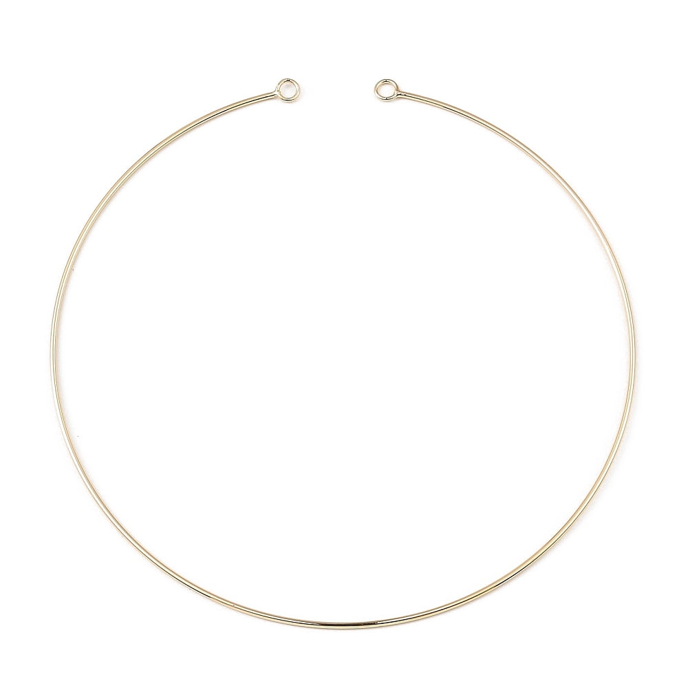 5pc Brass Link Necklace Makings Minimalism Rigid Necklace Ring Golden 5 ...