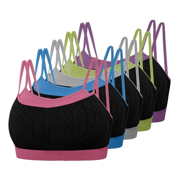 5pc Camisoles for Womens Lightweight Breathable Sports Bras Top Solid ...