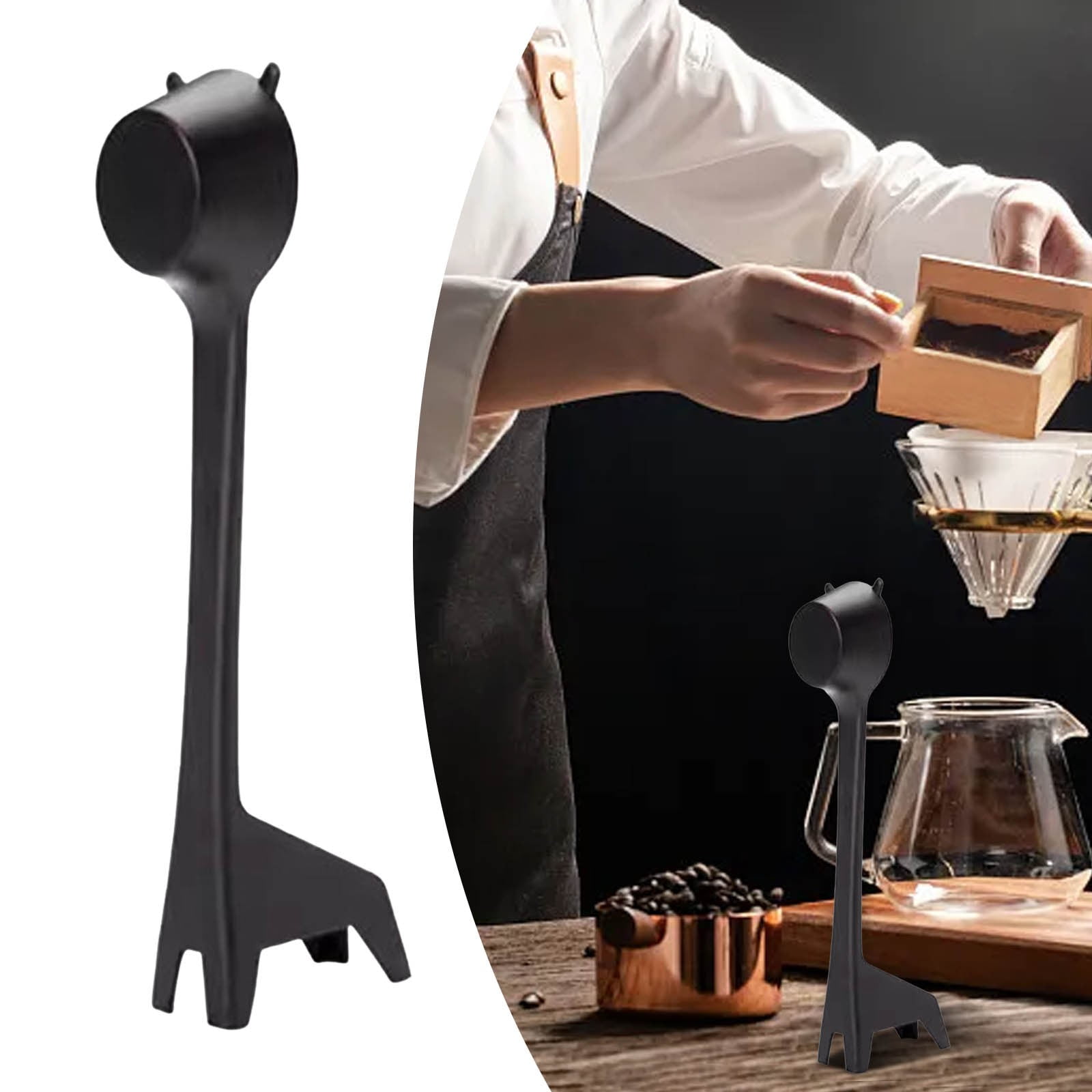 5pc Cartoon Giraffe Shaped Coffee Spoon Coffee Bean Powder Dosing Spoon ...