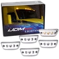 5pc Clear Lens Chrome Finish Super Bright Amber Full LED Front Cab Roof ...