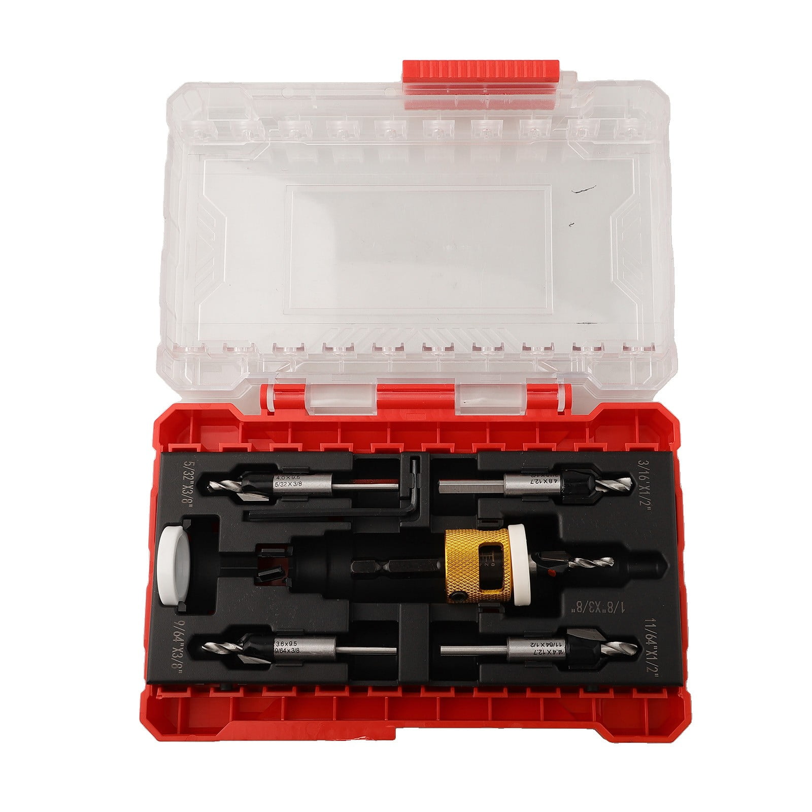 5pc Conical Drill Bits Carbide Spiral Chip Flutes Countersink Drill Bit ...