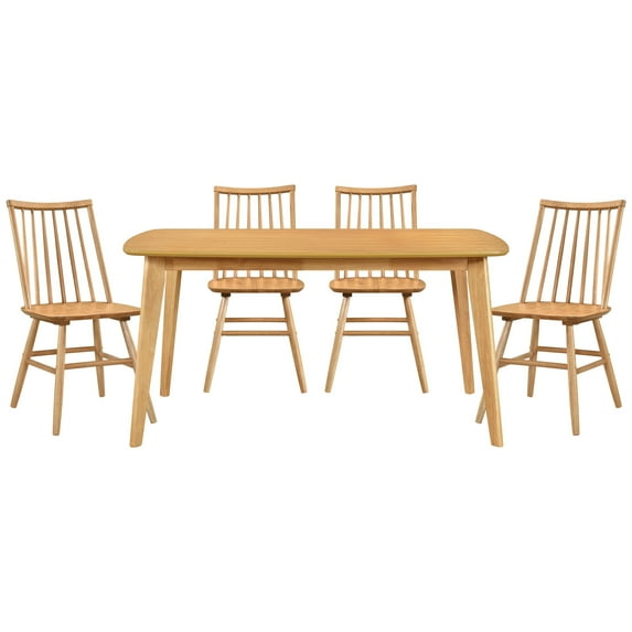 5pc Dining Set for Home | Ideal for Casual Meals in the Kitchen | Ash ...