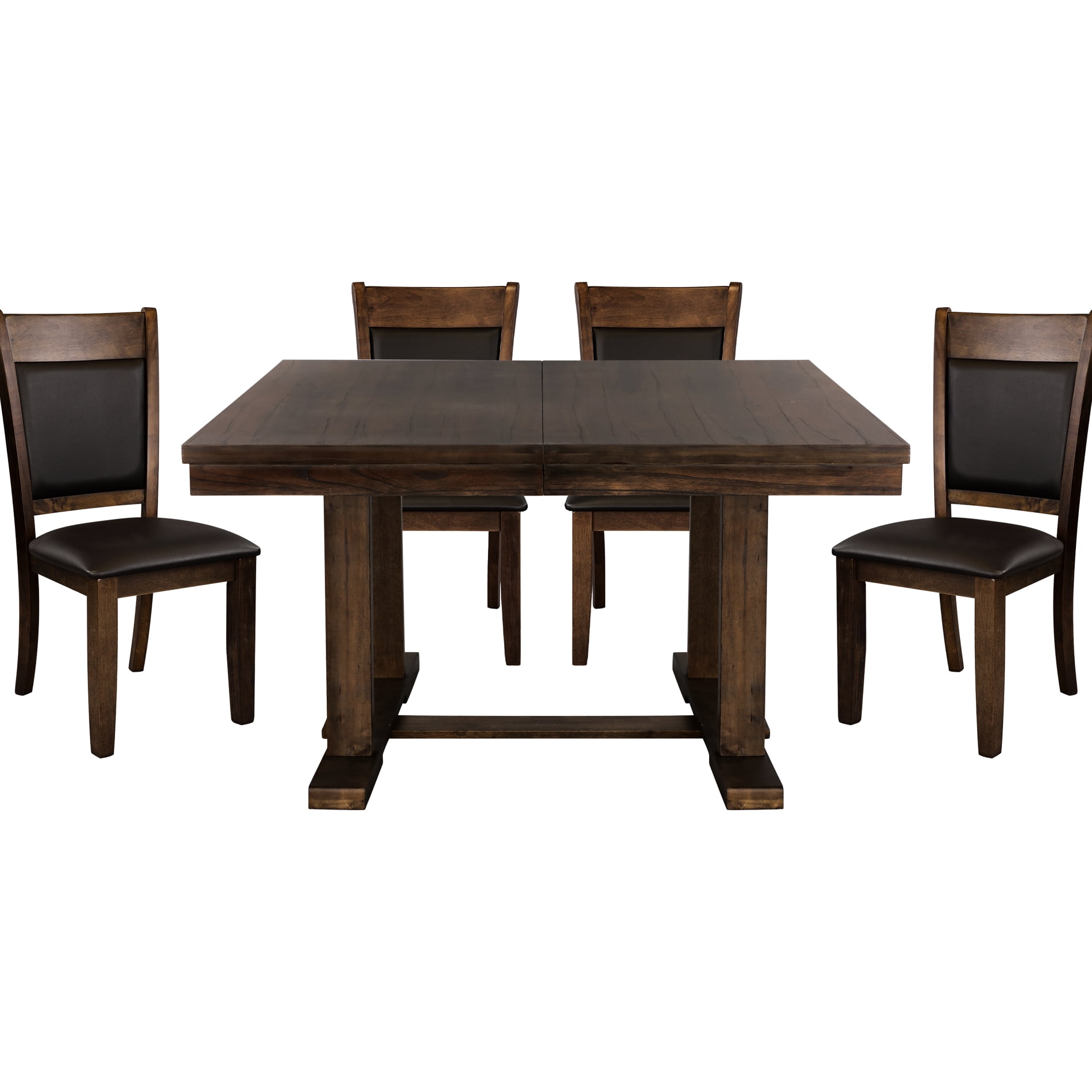 5pc Dining With Rectangular Table And 4 Chairs, Transitional Style ...
