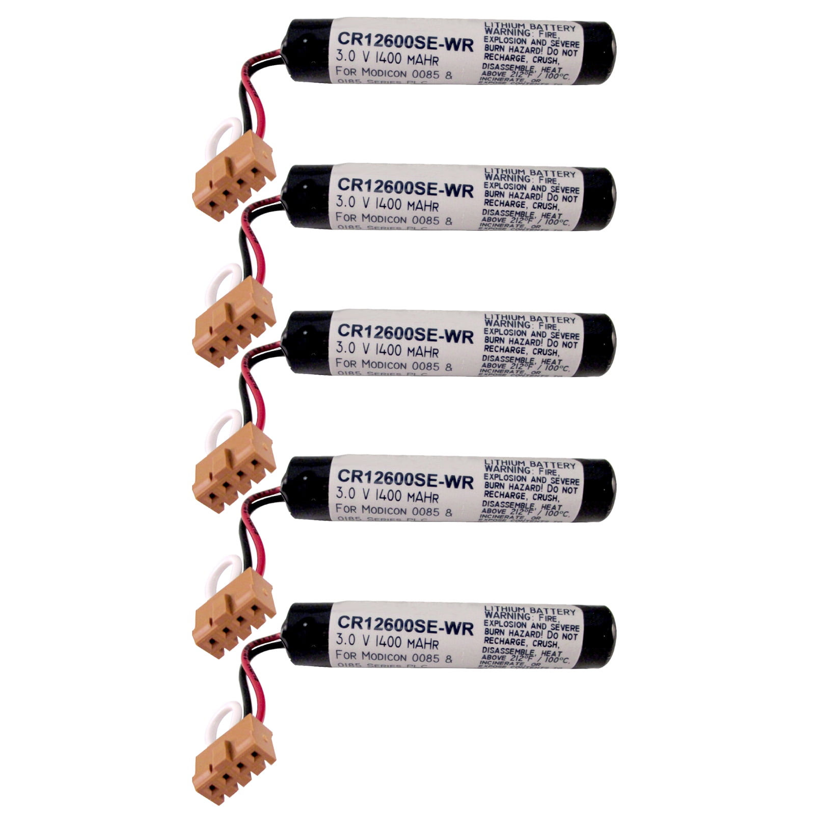 5pc FDK CR12600SE-WR Lithium Battery for Modicon PA-0254-000 L01A23192 ...