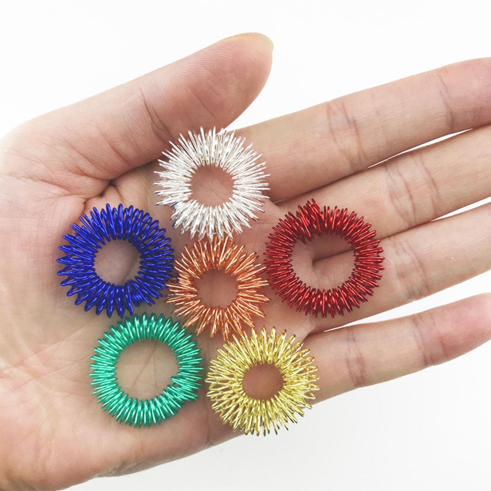 5pc Finger Massager Ring Acupressure Figure Massager Relax Finger Hand ...