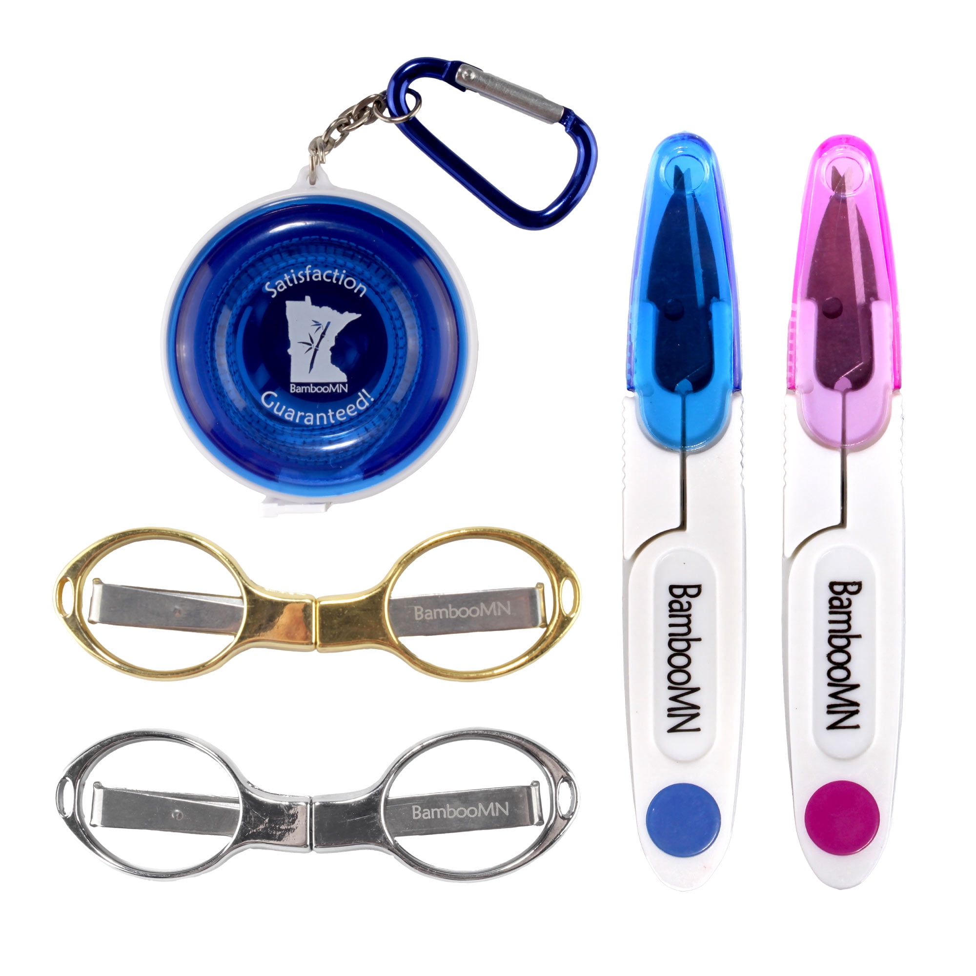 5pc Folding Scissors Set, with 2 Thread Snips and a Fabric Measuring ...