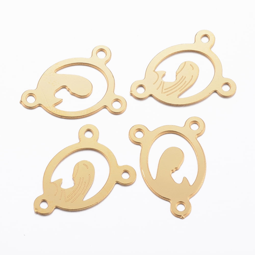 5pc Ion Plating(IP) 304 Stainless Steel Chandelier Component Links 3 ...