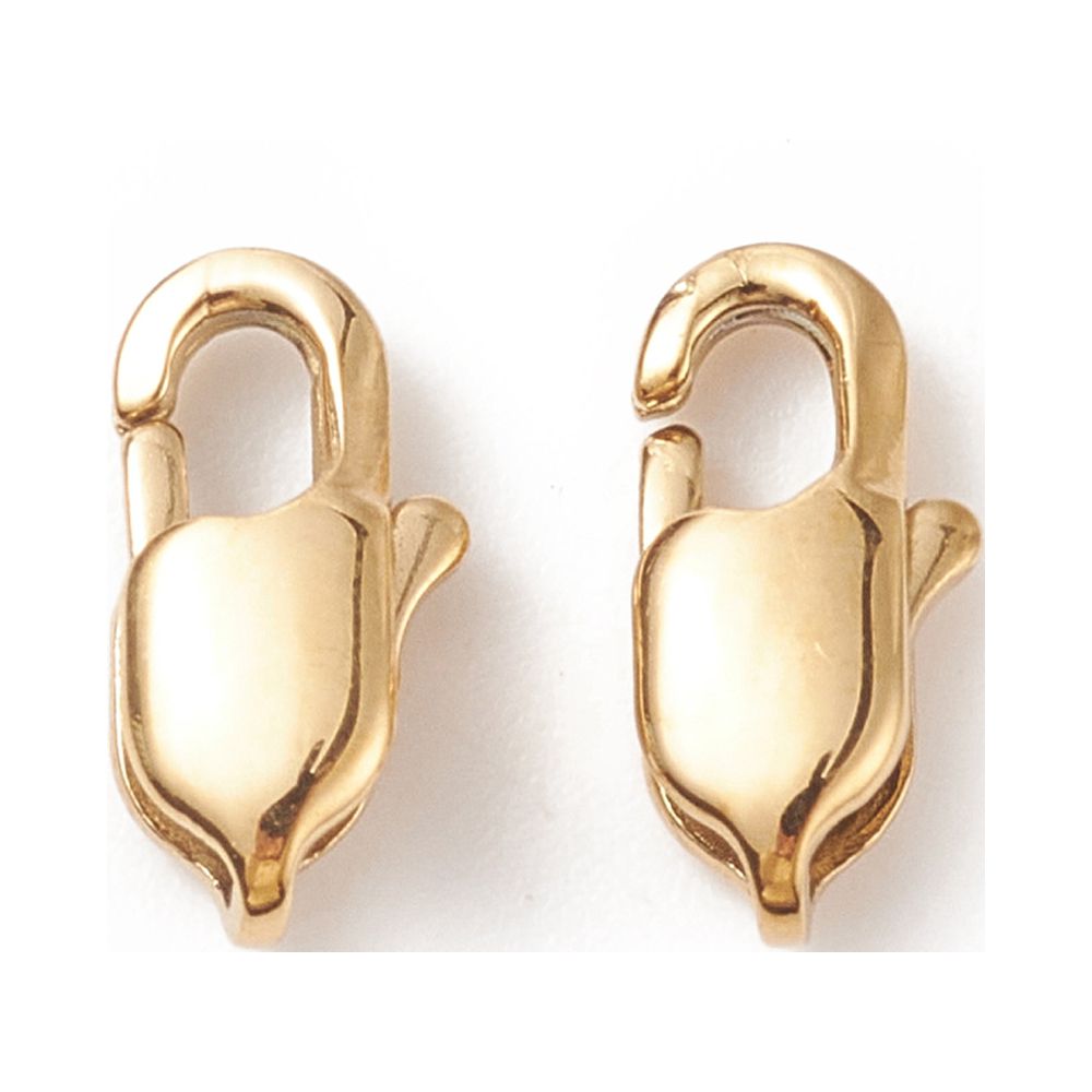 5pc Ion Plating(IP) 304 Stainless Steel Lobster Claw Clasps Golden ...