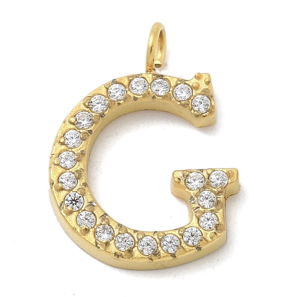 5pc Ion Plating(IP) 304 Stainless Steel Micro Pave Cubic Zirconia ...