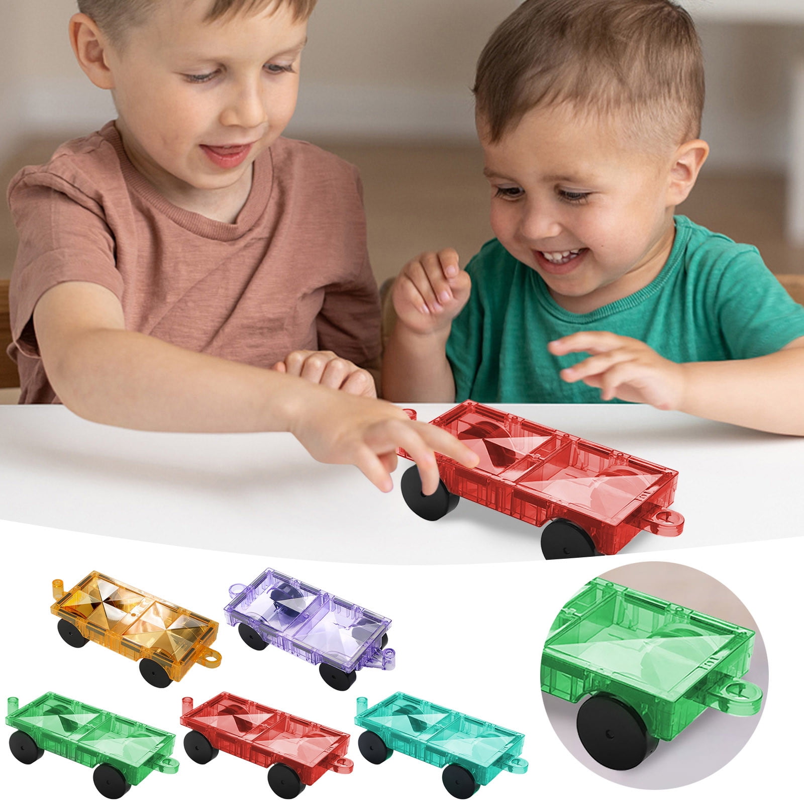5pc Tiles Cars Construction Set Bricks Truck Kit Toy for Kids Building ...