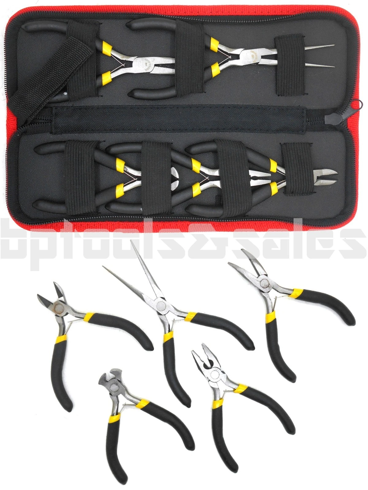 5pc Mini Pliers Set Precision Pliers Linesman Bent Needle Nose Pliers w ...