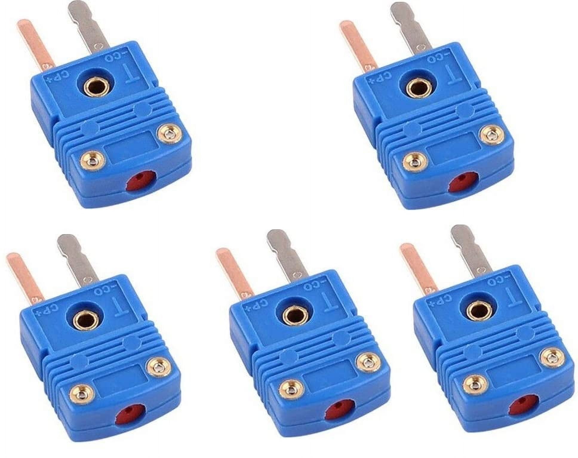 5pc Mini T-Type Thermocouple Wire Connector - Male Plug - Walmart.com