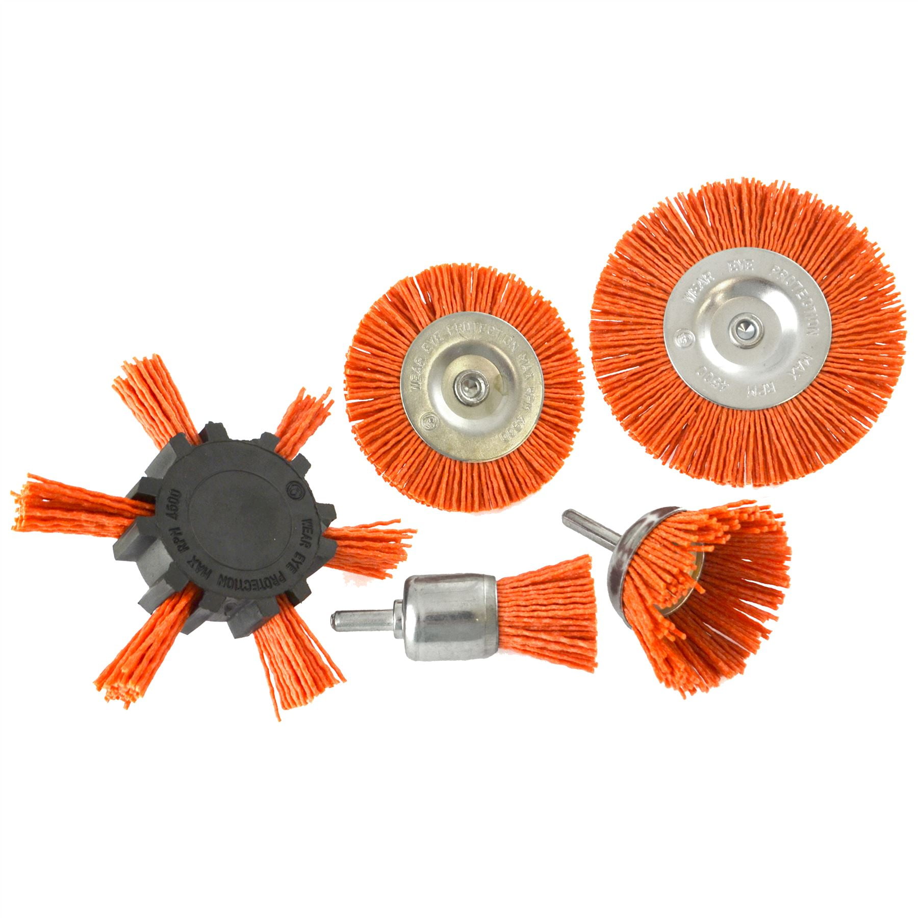 5pc Nylon Abrasive Filament Brush Drill Spindle 6mm Shank De Burring ...