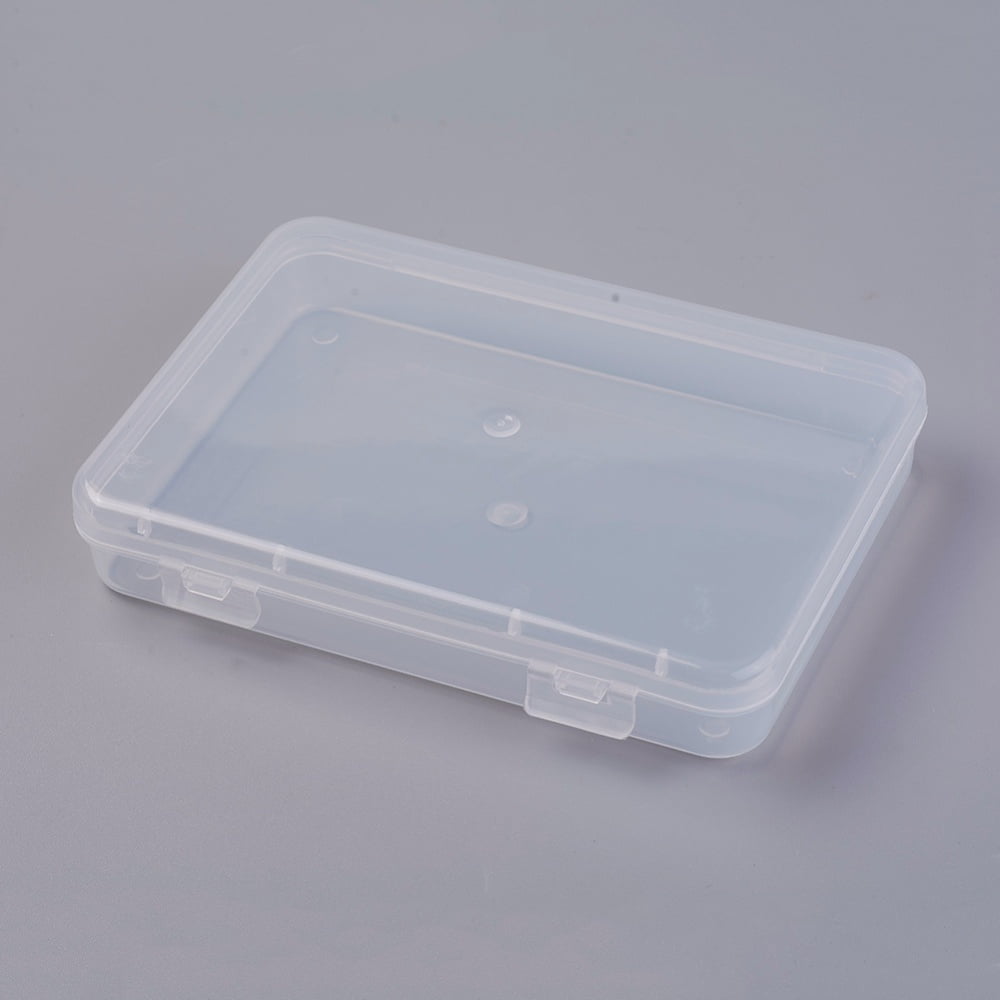 5pc Plastic Bead Containers Rectangle Clear 15.1x10.9x2.6cm Inner ...