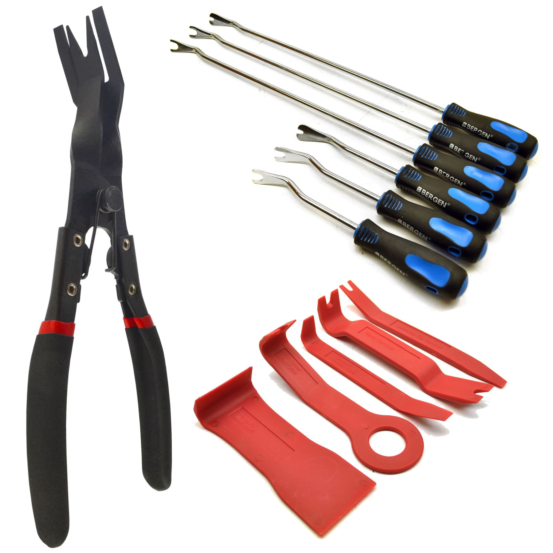 5pc Plastic & Extra Long Metal Trim Car Panel Removal Tools Pliers Non ...
