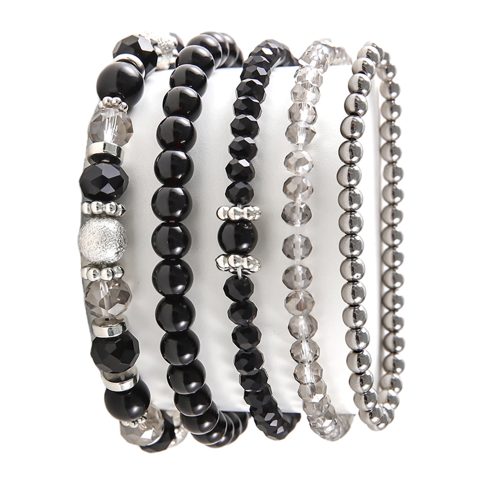 5pc Portable Crystal Bead Set Versatile Crystal Beaded Collection for ...