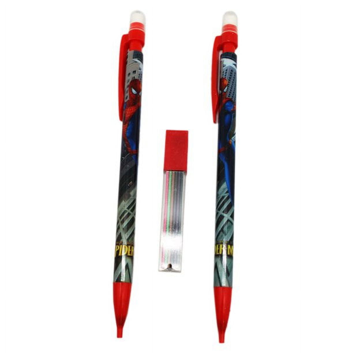 5pc-Set Spider-Man Assorted Color Mechanical Pencil Set (2 pencil and 1 ...