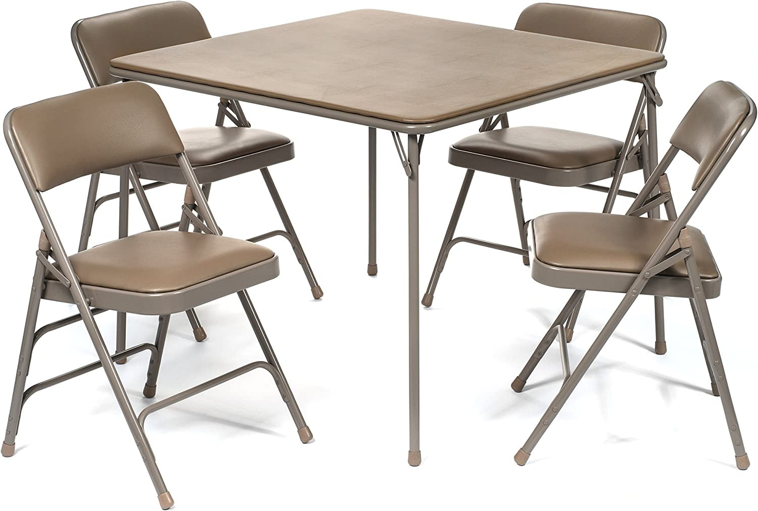 5pc XL Series Folding Card Table & Triple Braced Chairs, Heavy-Duty ...