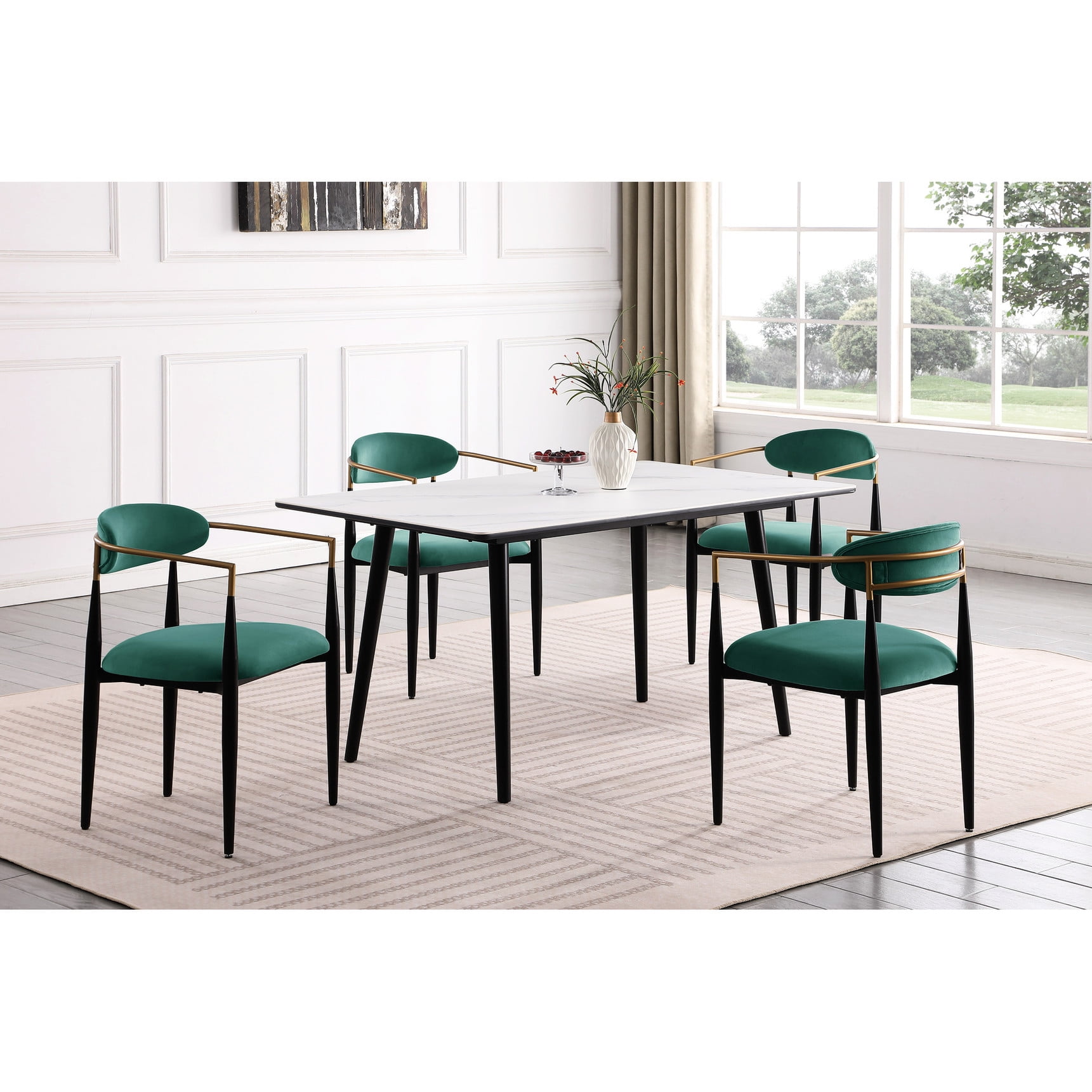 5pc dining set - Rectangular 60" table - Dining room functions ...