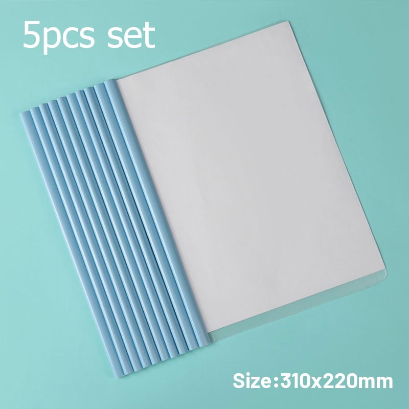 5pc/set A4 Transparent Folder Thickened Plastic Folder File Waterproof ...