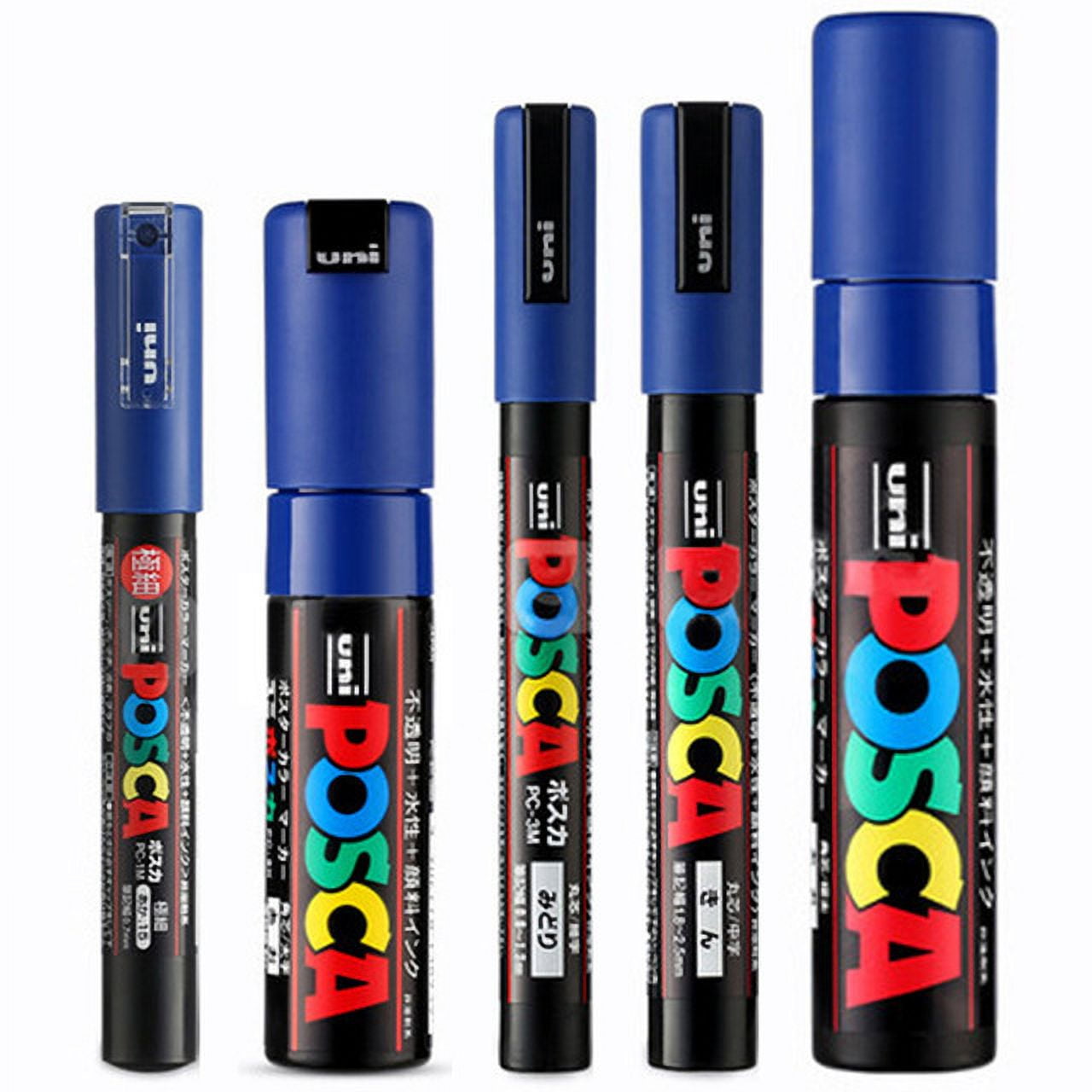 5pc/set Posca Paint Pen Markers Mix 5 Sizes PC-1M/3M/5M/8K/17K Graffiti ...