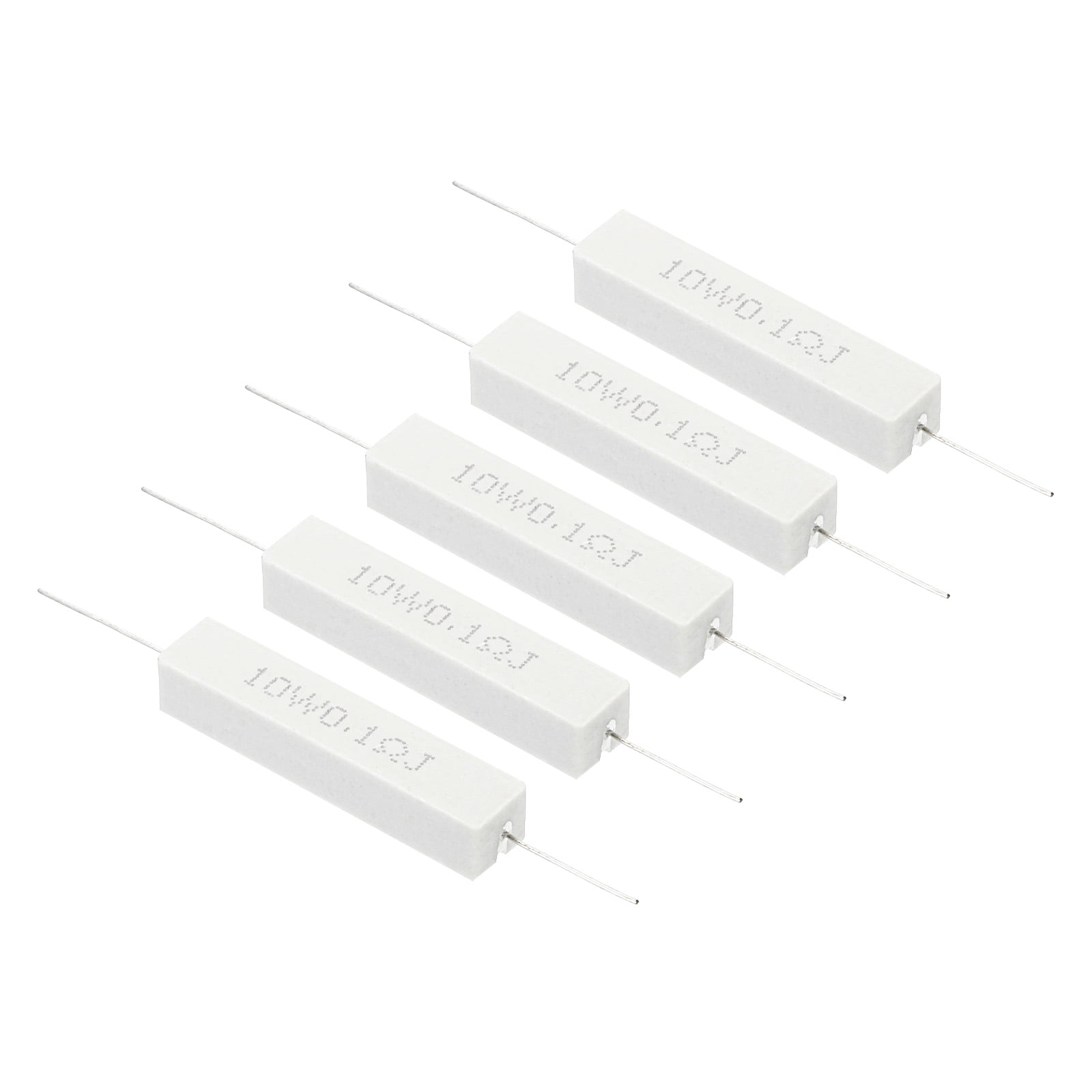 5pcs 0.1 Ohm Resistors, 10W Ceramic Cement Resistor Power Cement ...