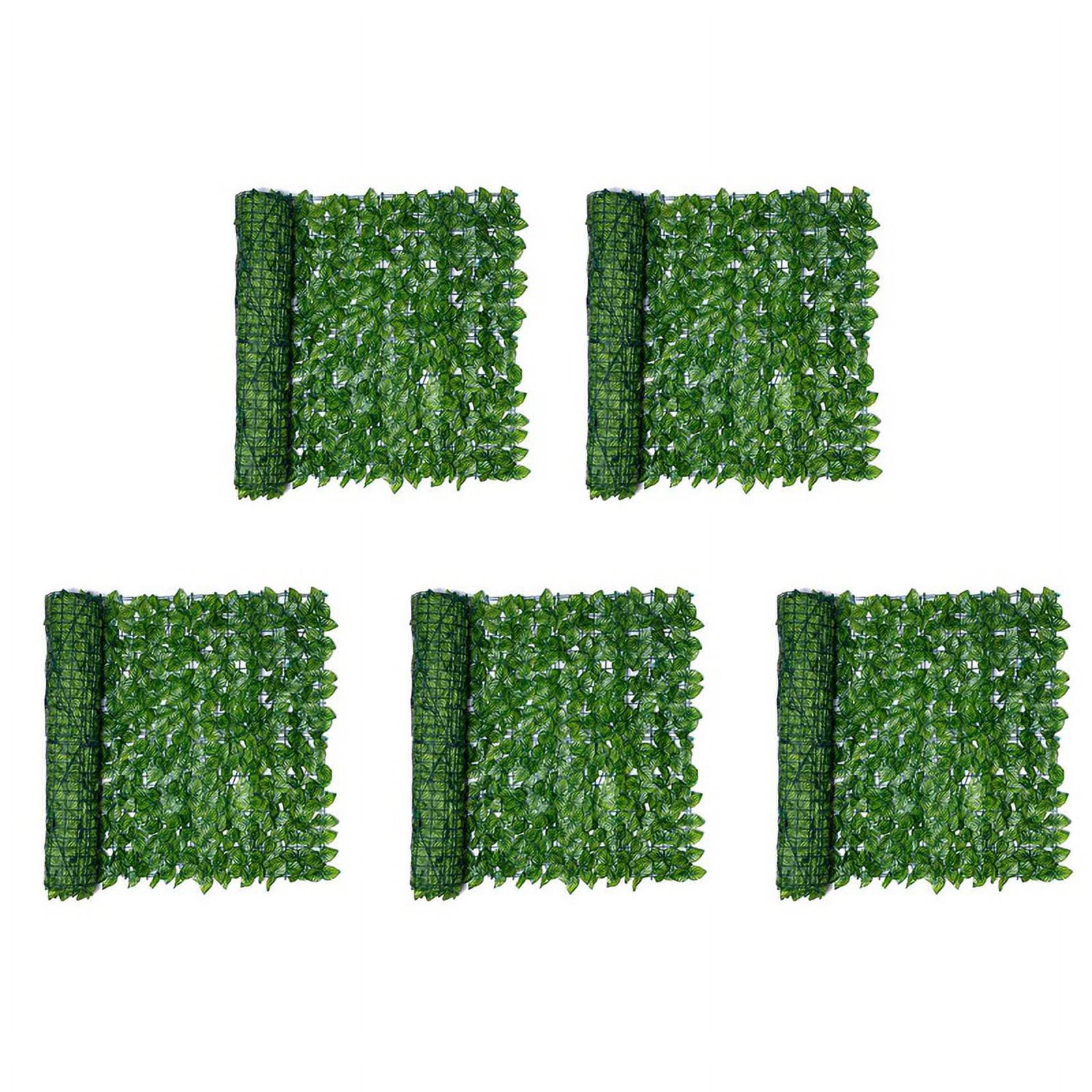 5pcs 0.5X3 Meter Wall Plant Fence Leaves Artificial Faux Ivy Leaf ...
