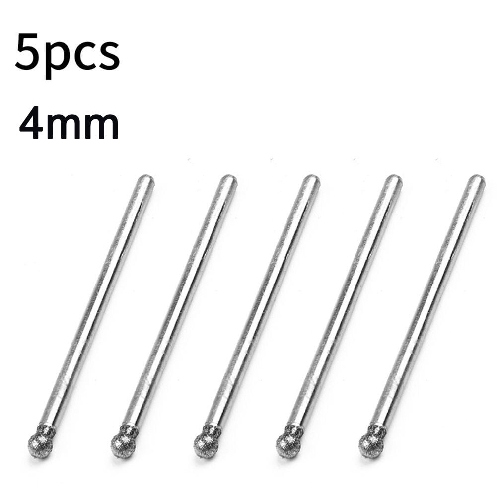 5pcs 0.5mm-8mm Diamond Round Burr Drill Bit Cutting Grinding Diamond ...