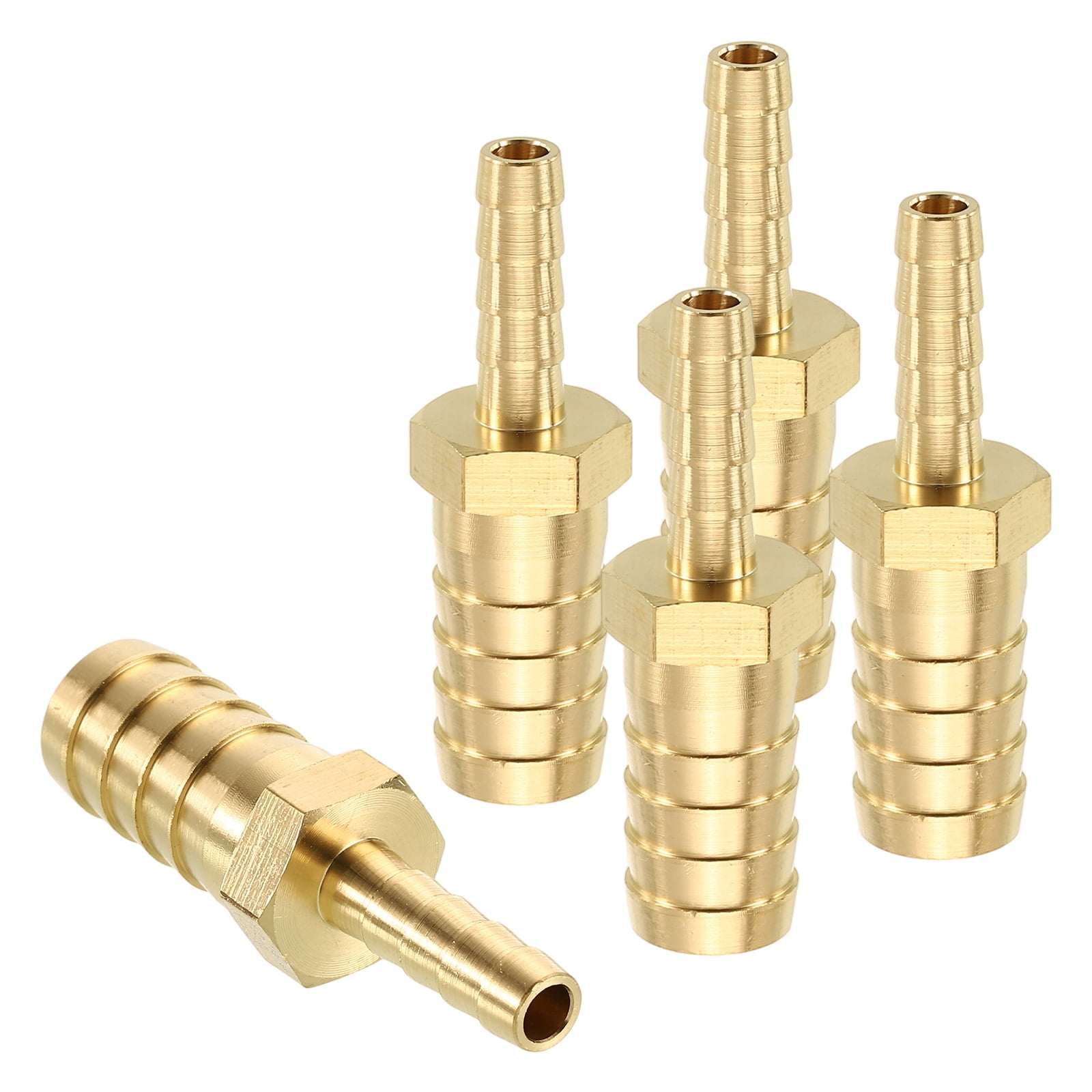5pcs 1/2" to 1/4" Brass Hose Barb Fitting Metals Splicer Mender for 3D ...