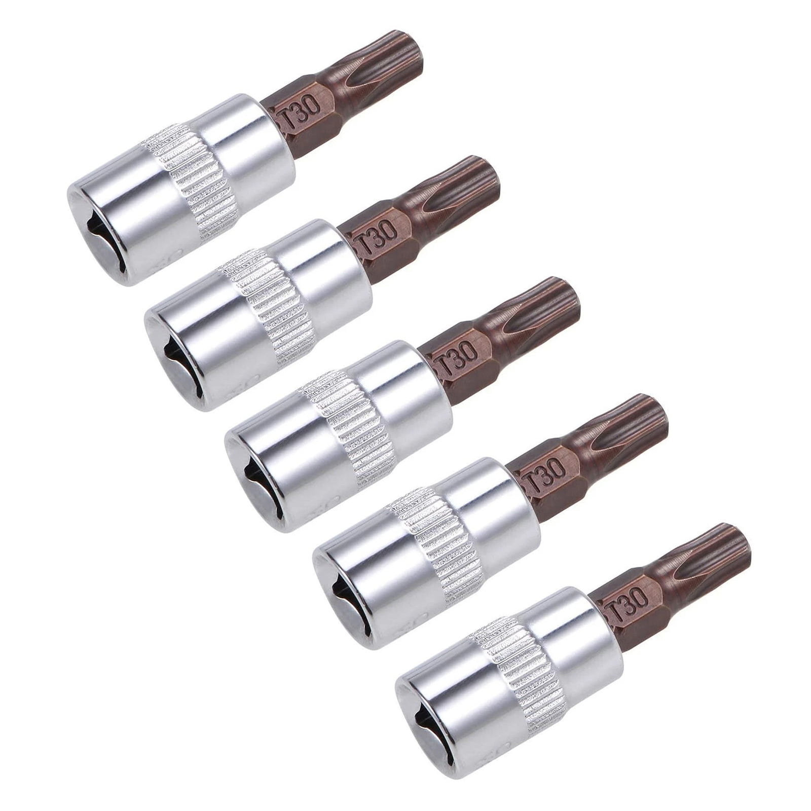 5pcs 1/4in Drive T30 Torx Bit Socket 38mm Length Universal DIY Hand Work Tool TAPDRA Accessory ...