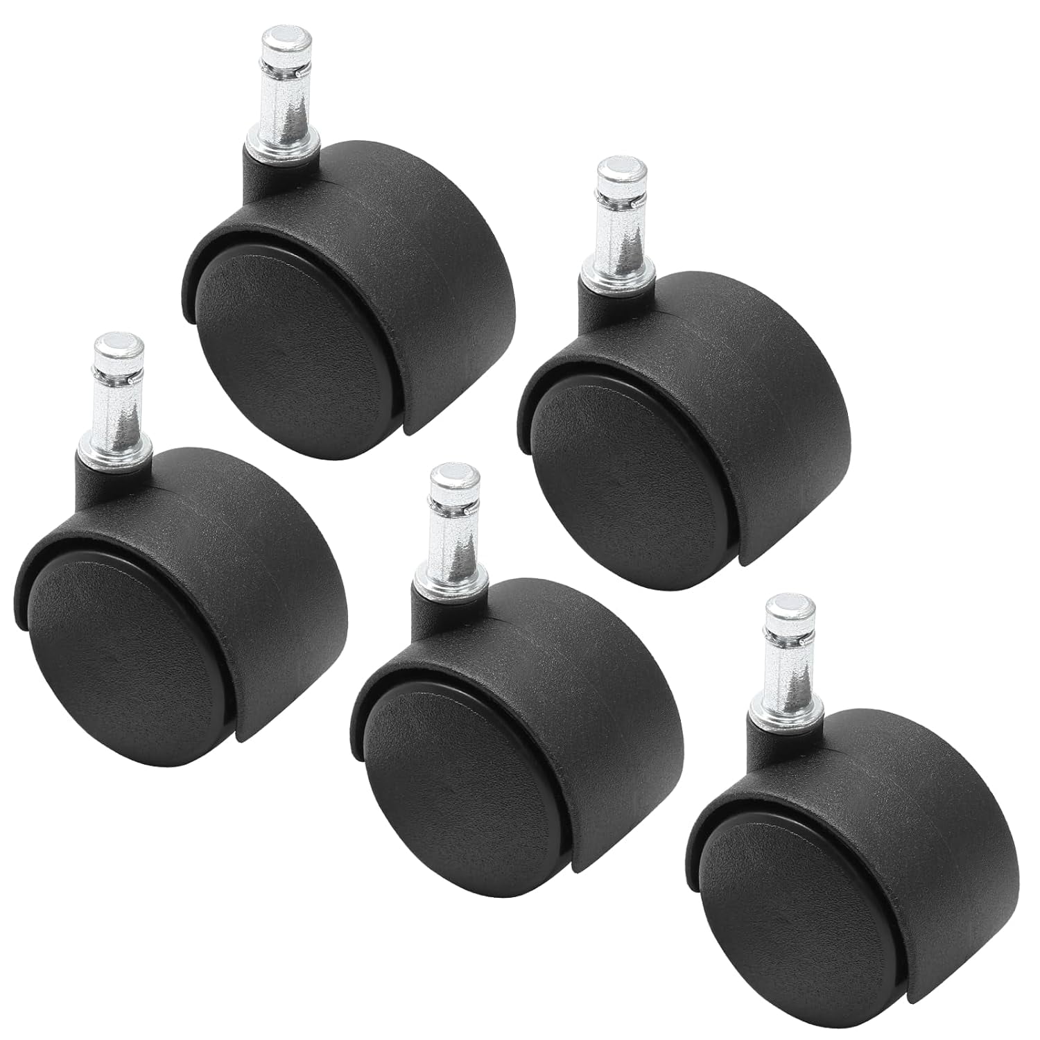 5pcs 1.5 Inch Swivel Caster Wheels, M8 Circlip Stem Caster Wheels ...