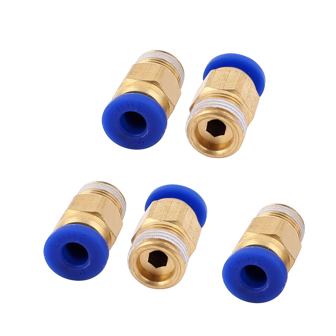 5pcs 1/8BSP Male to 4mm OD Push In Pipe Quick Joint Air Pneumatic ...