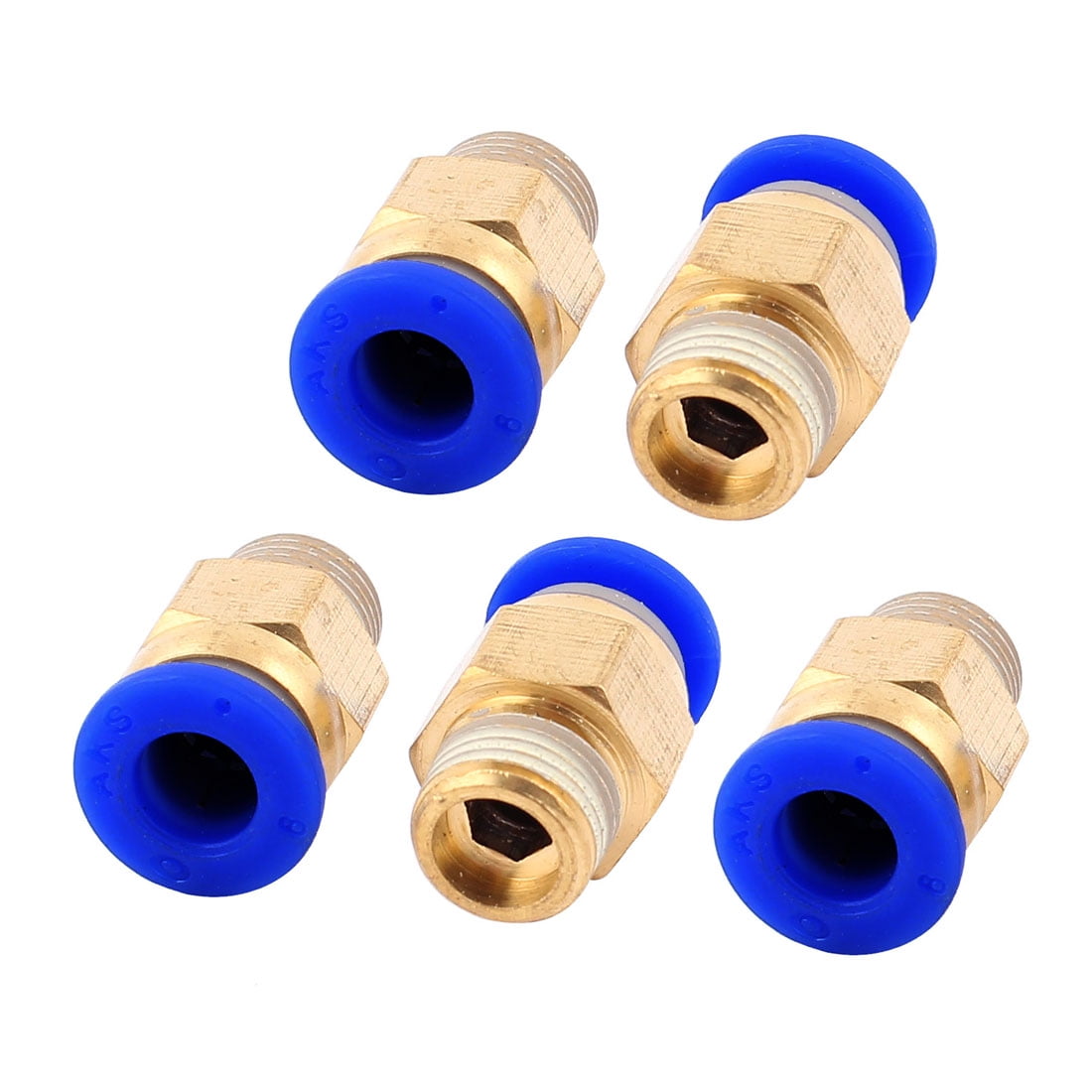 5pcs 1/8BSP Male to 6mm OD Push In Pipe Quick Release Air Pneumatic ...