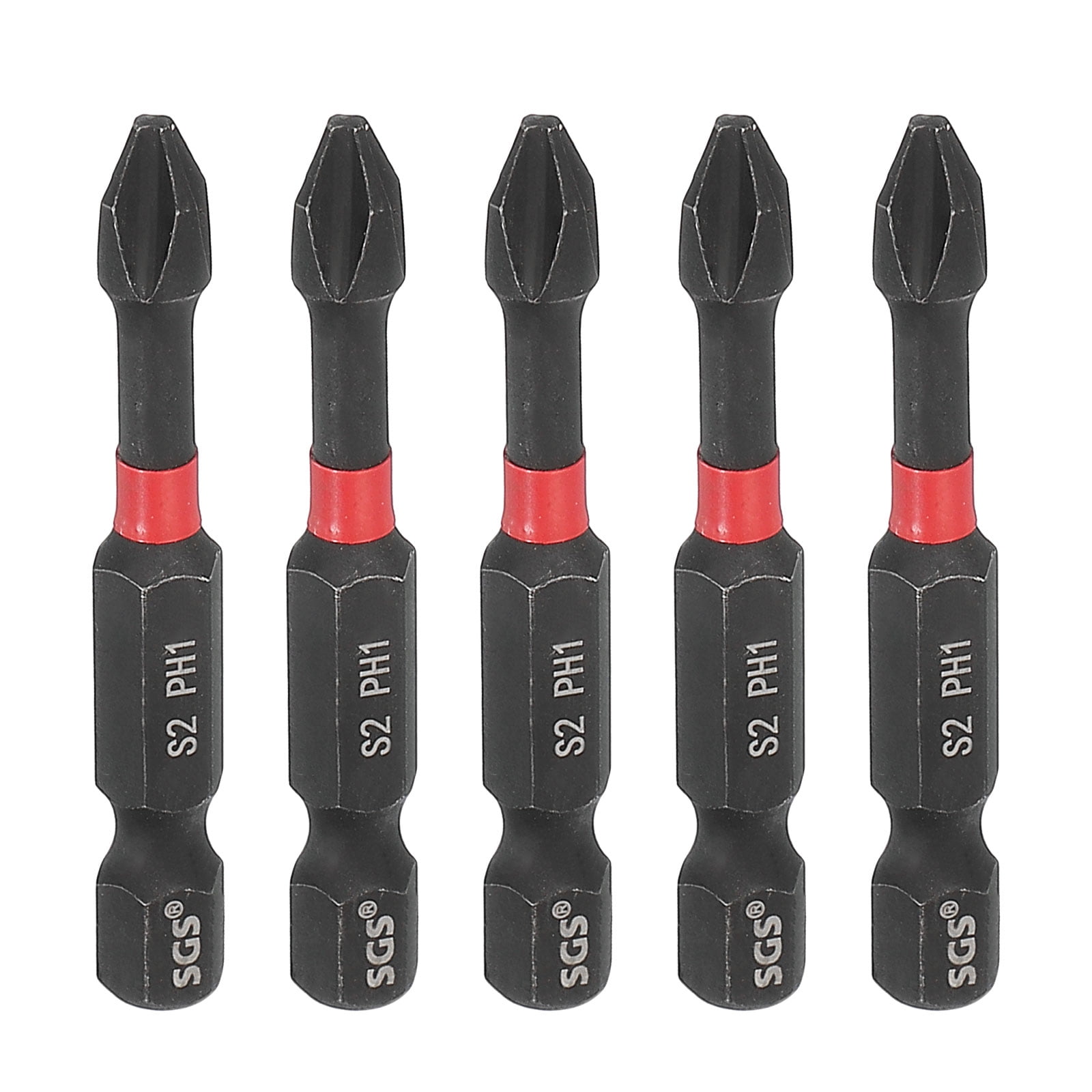 5pcs #1 Phillips Impact Screwdriver Bit PH1 1/4" Hex Shank 2" (50mm ...