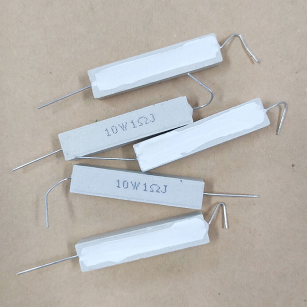 5pcs 1 ohm 1RJ 10 watt Axial Ceramic Cement Power Resistor 10W US Stock ...
