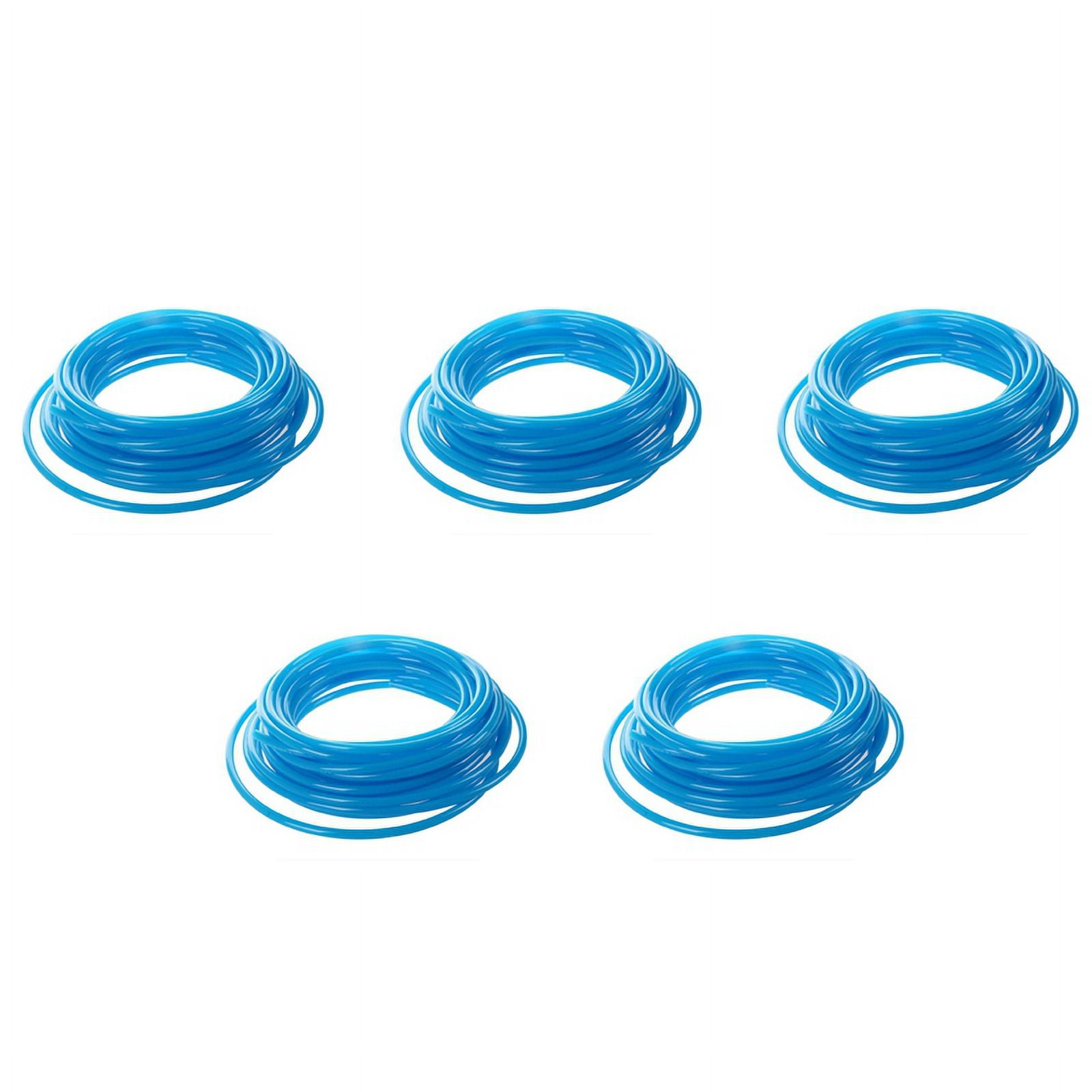 5pcs 10M 32.8Ft 6mm x 4mm Pneumatic Polyurethane PU Hose Tube Pipe Blue ...