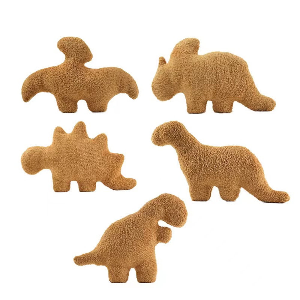 5pcs Large Dino Nuggets Plush Toys, Huggable Cuddle Pals, Nostalgia ...